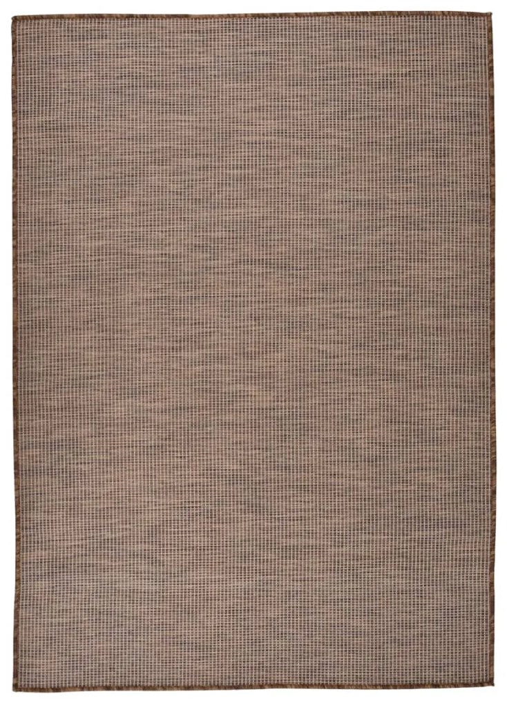 Venkovní hladce tkaný koberec 140x200 cm hnědá 340789