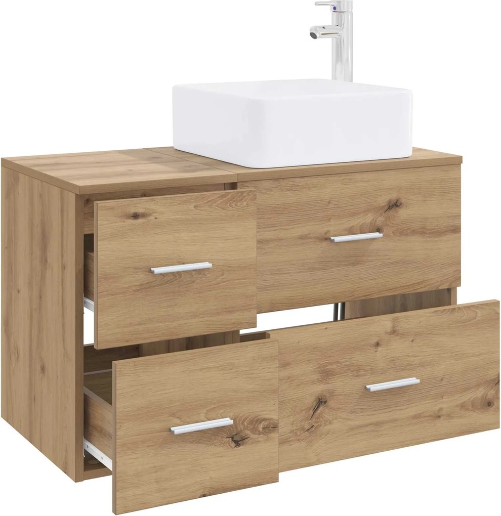 Sada koupelnového nábytku 2 ks Dub artisan Kompozitní dřevo 3403967