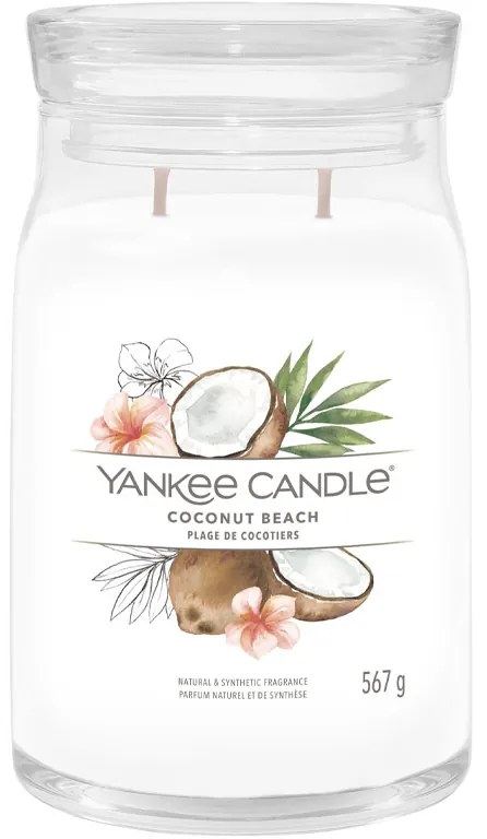 Yankee Candle – Signature svíčka Coconut Beach (Kokosová pláž) Velikost: střední 368 g