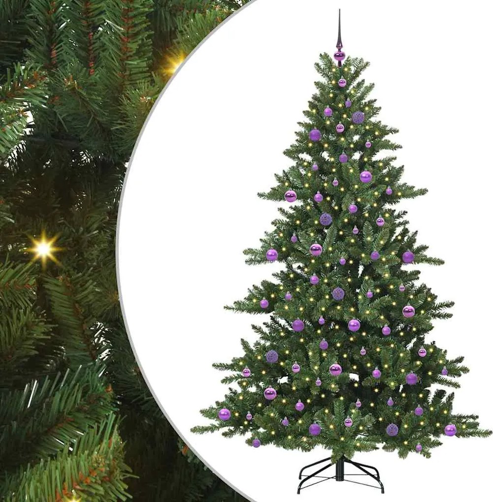 Umělý Skládací Vánoční Strom Zelená 210 cm PVC a ocel 3397685