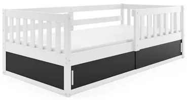 Dětská postel SMART 80x160 cm Bílá - černá