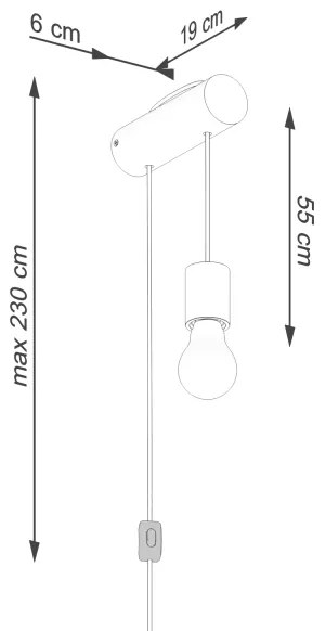 Sollux SL.1644 - Nástěnná lampa NIMBI 1xE27/15W/230V buk