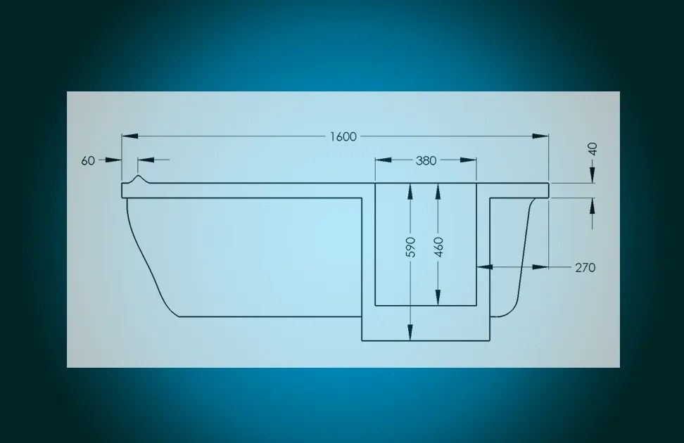 Aplomo Impress I. vana s dvířky a krycími panely Délka vany: 150cm