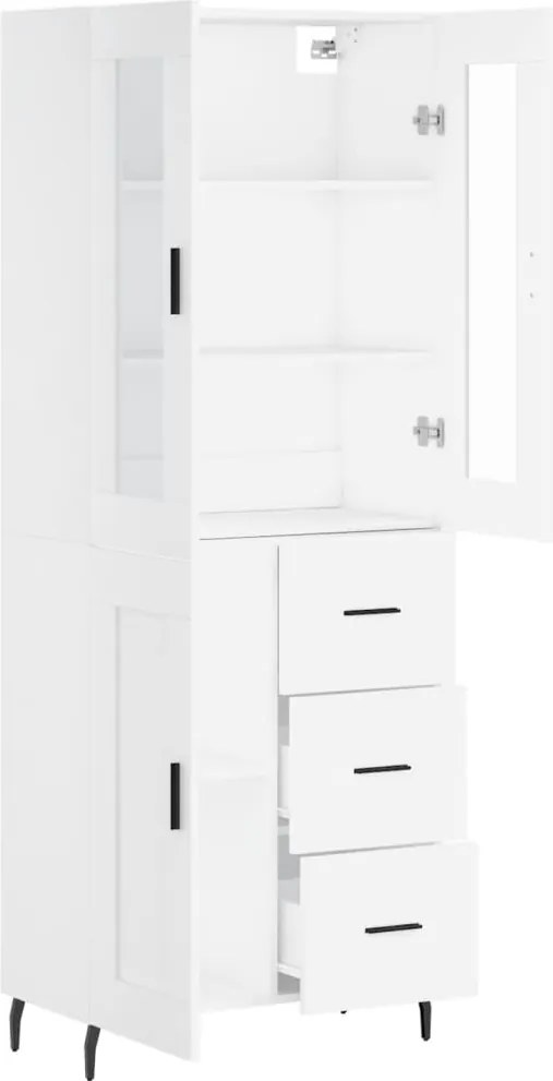 Skříň highboard bílá 69,5 x 34 x 180 cm kompozitní dřevo 3198673