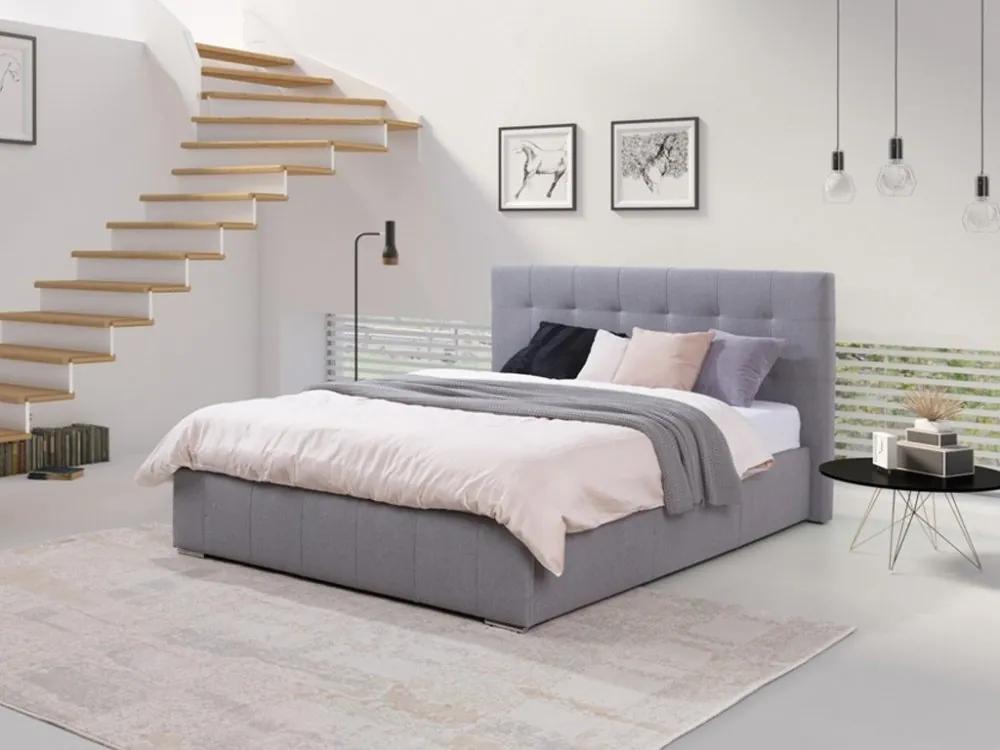 Moderní čalouněná postel KORSIKA 200x200 cm Solid 1