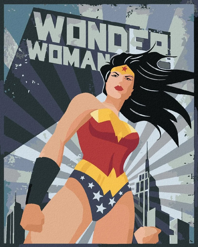 Zuty - wonder woman hvězda iii, 40×50 cm, bez rámu a bez vypnutí plátna