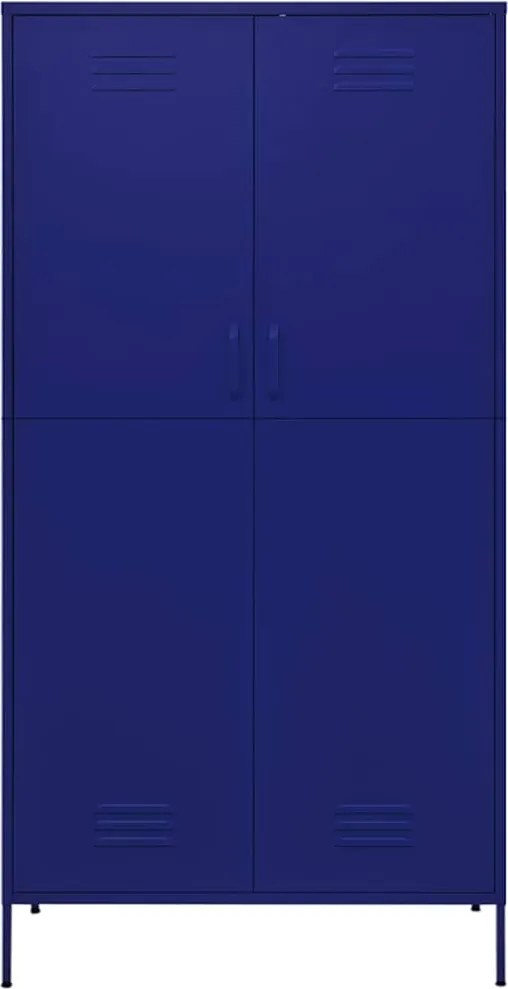 Šatní skříň námořnická modř 90 x 50 x 180 cm ocel 336244
