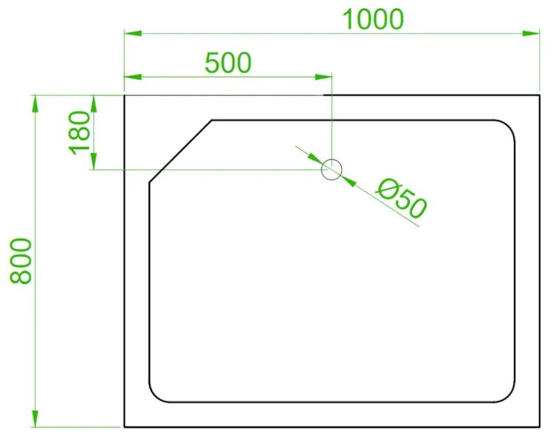 BPS-koupelny Hydromasážní box HYD-AL100 pravý, 100x80 cm