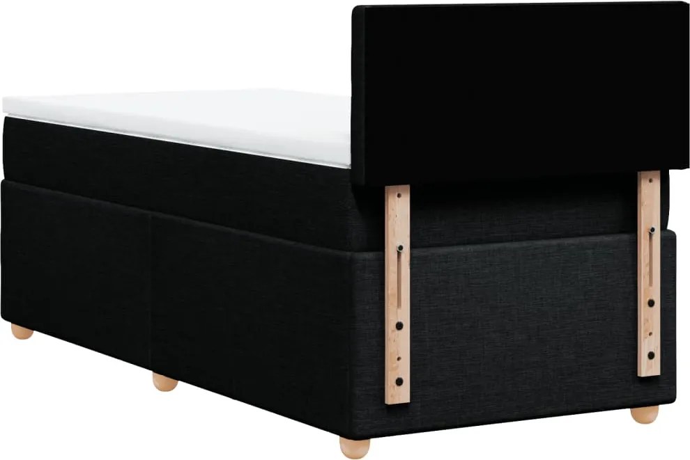 Box spring postel s matrací černá 90x190 cm textil 3286551