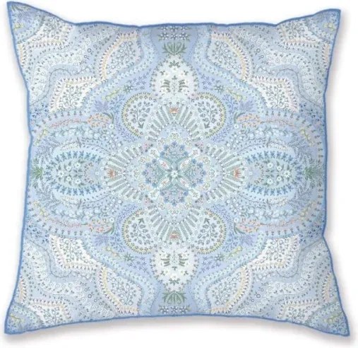 Pip Studio polštář Moon Flower 53x53 cm, světle modrý (Dekorační polštář s výplní v perkálovém povlaku)