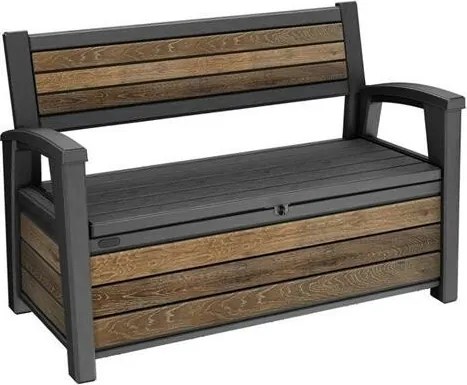 Keter zahradní lavička Deco 227 l, hnědá