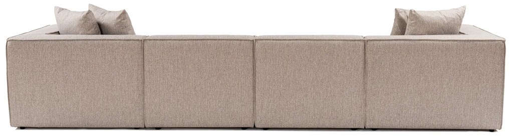 Hanah Home Pohovka SORA s pufem béžová 430 cm