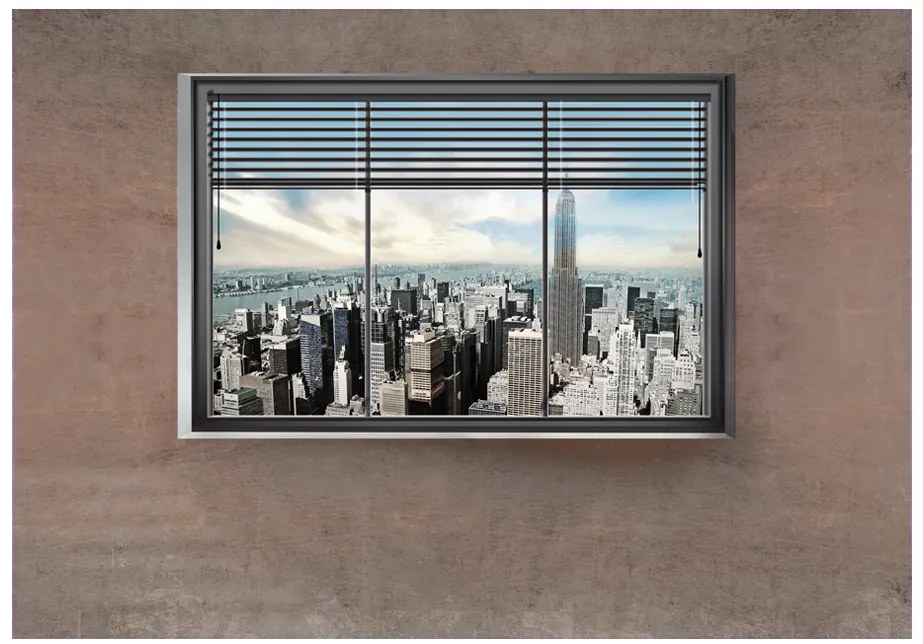 Fototapeta - New York okno 250x175 + zdarma lepidlo