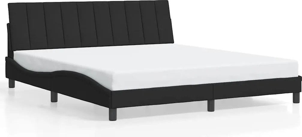 Rám postele bez matrace Hanko černý 180 x 200 cm samet 3207863