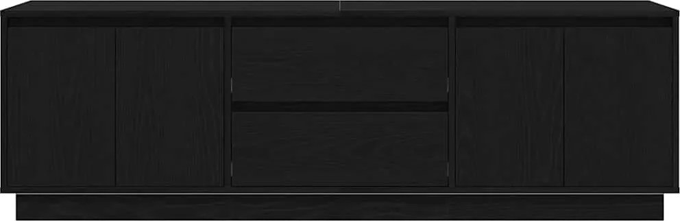 TV skříňka s LED osvětlením černý dub 160,5x41x50 cm 3328427