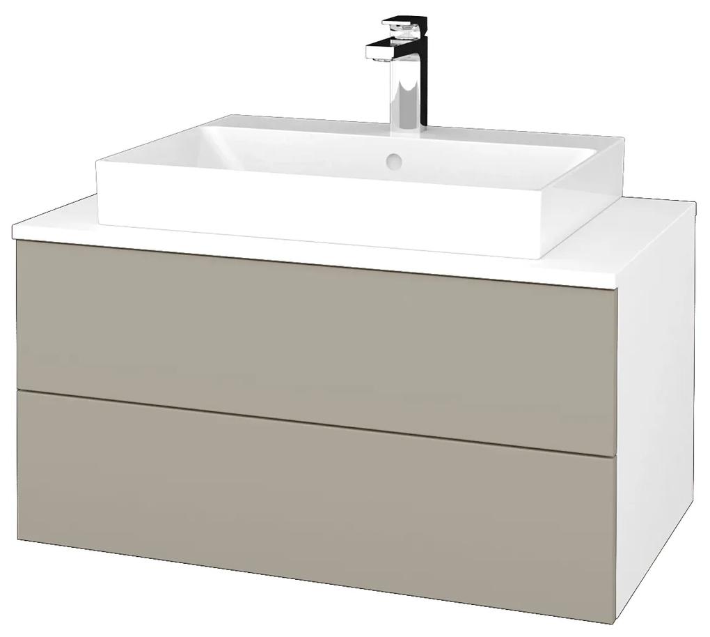 Dřevojas Koupelnová skříňka MODULE SZZ2 80 Varianta: N01 Bílá lesk / J01 Organic