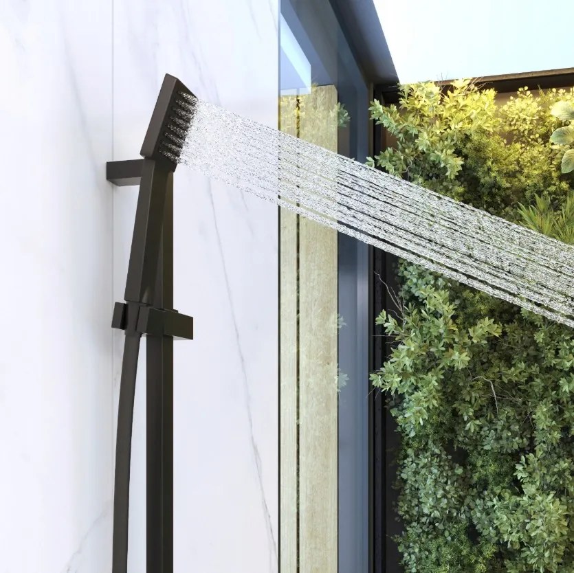 Gamma Zn3, sprchový sloup s ruční sprchovou hlavicí 62cm, černá matná, GMA-ZN3-BK