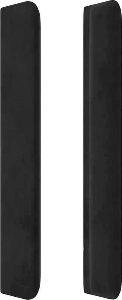 Čelo postele typu ušák černé 103x16x118/128 cm samet 3119484