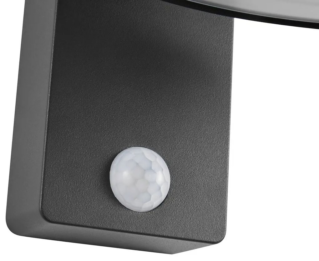 Antracitové fasádní solární LED svítidlo Justina s pohybovým čidlem 5W  - Nordlux
