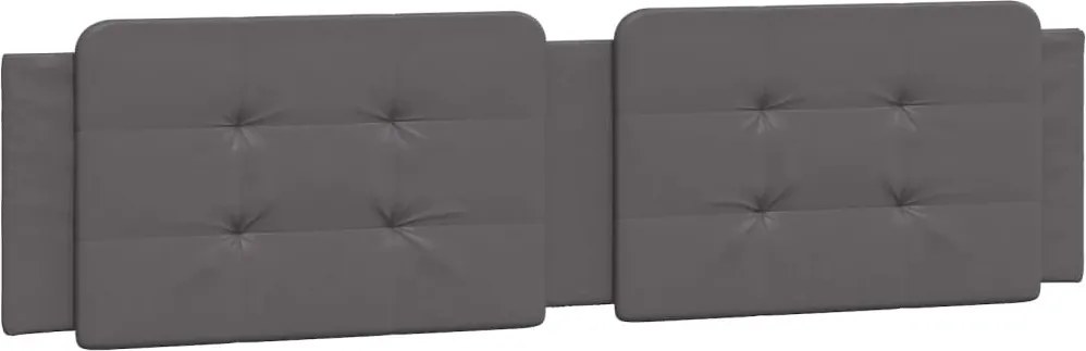 Postel s matrací Zadar šedá 200 x 200 cm umělá kůže 3208890