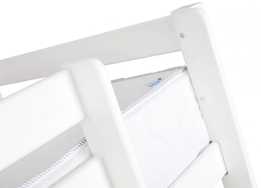 Dětská patrová postel ANDY 90 bílá s matrací ELASTIK - SET