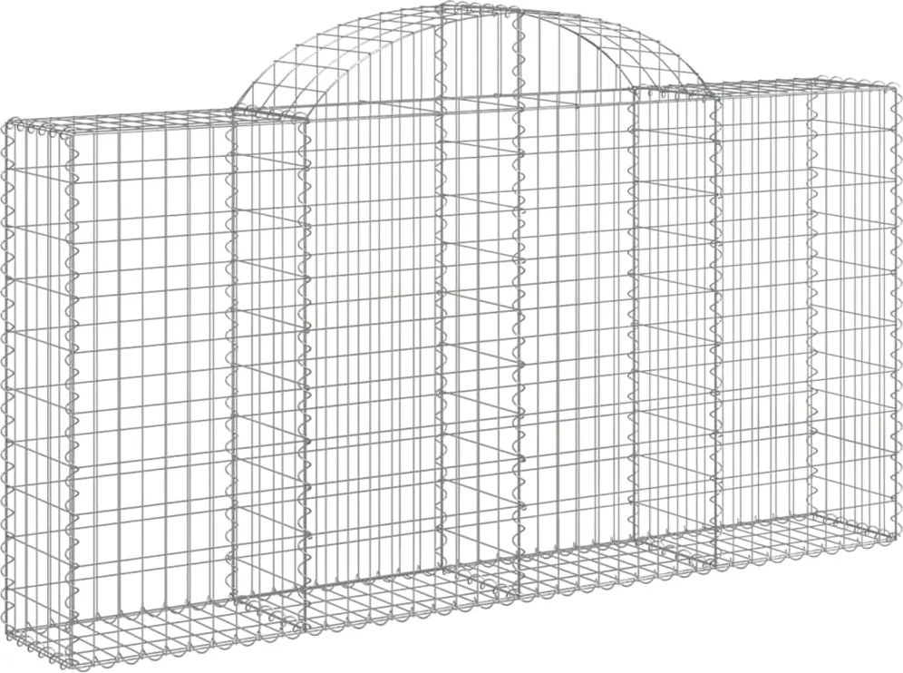 Klenuté gabionové koše 10ks 200x30x100/120cm pozinkované železo 3146118