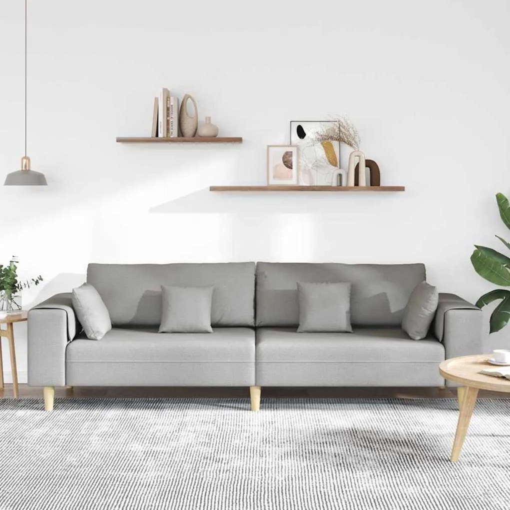 Pohovka Oblačno šedá 250 x 77 x 76 cm textil 3335151