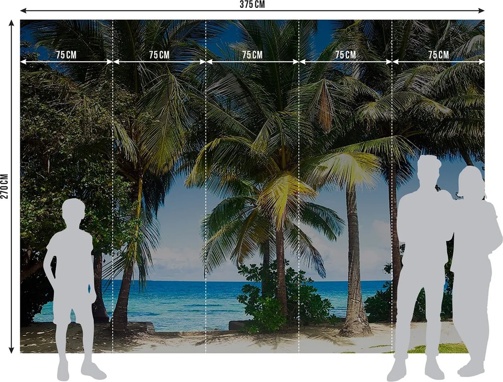 Fototapeta na míru Palmové Zátiší | Vliesová fototapeta na zed' | DFTNXXL0384
