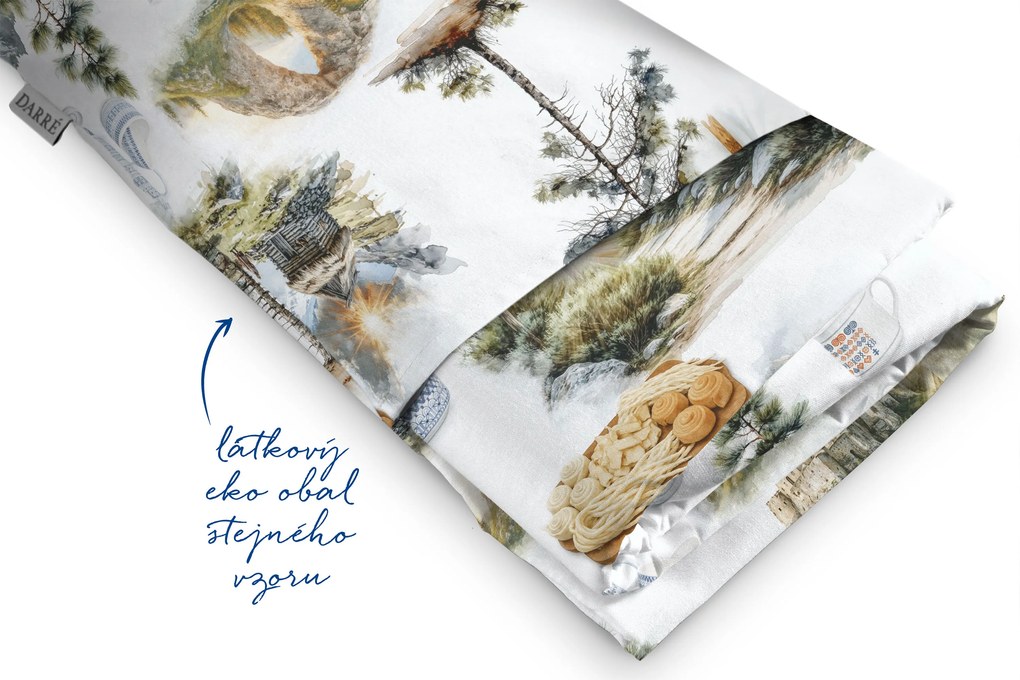 Perkálové bavlněné povlečení Slovenské tradice - GOTS Velikost: 140 x 200 + 70 x 90