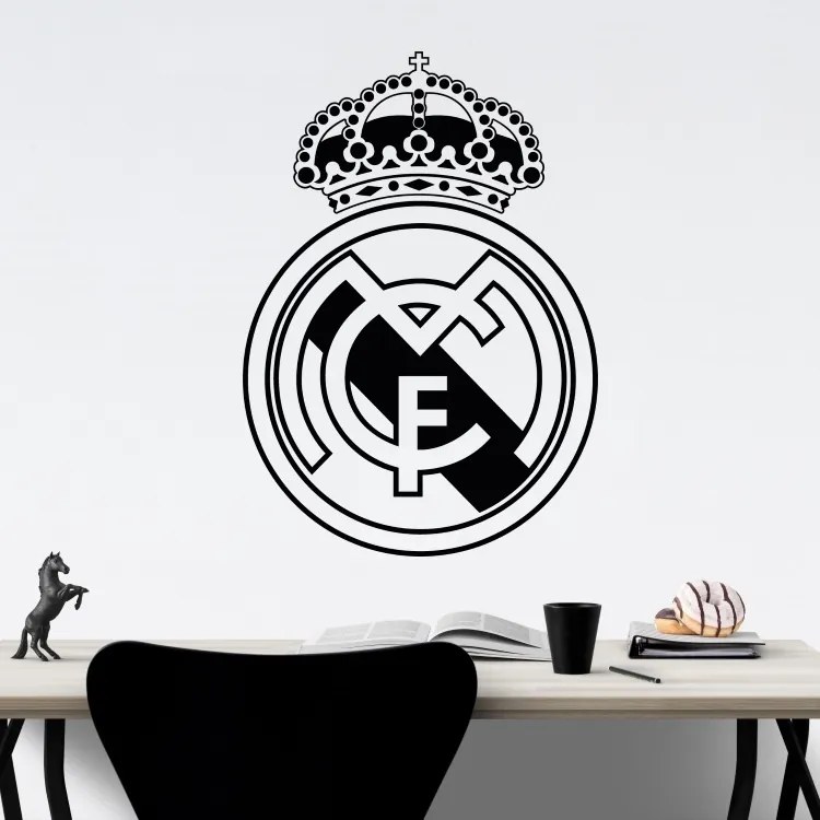 Znak fotbal Real Madrid - vinylová samolepka na zeď - 140x100cm