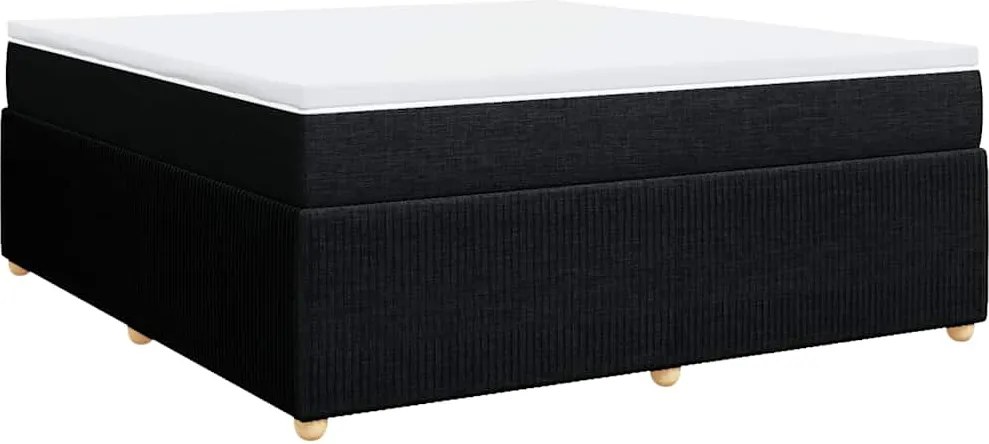 Box spring postel s matrací černá 180x200 cm textil 3285590