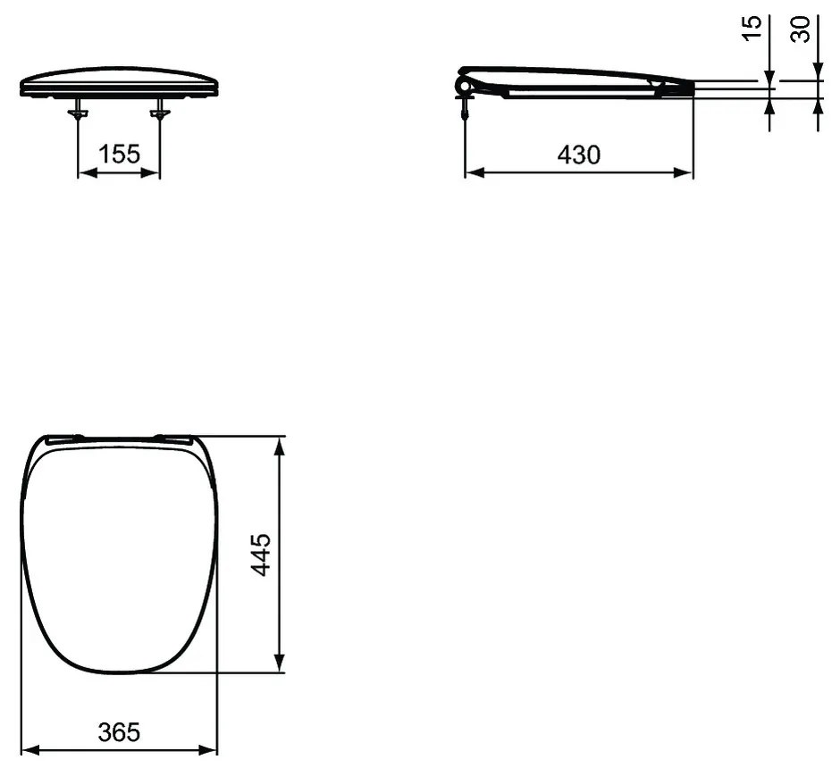 Ideal Standard Dea - Klozetové sedátko ultra ploché Soft-close, Bílá, T676701