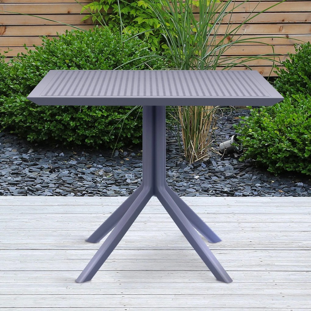 Stůl Sky 80 cm – tmavě šedá