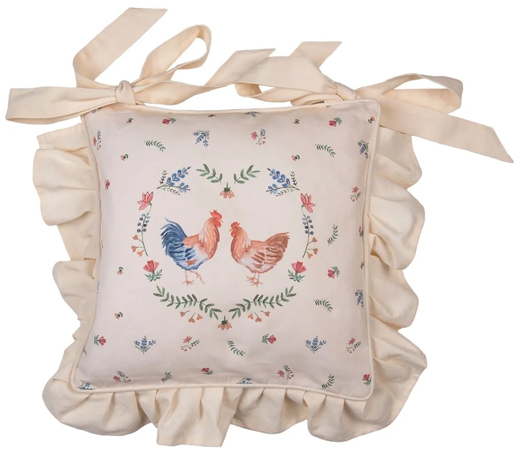 Bavlněný povlak na podsedák Chicken and Rooster - 40*40 cm