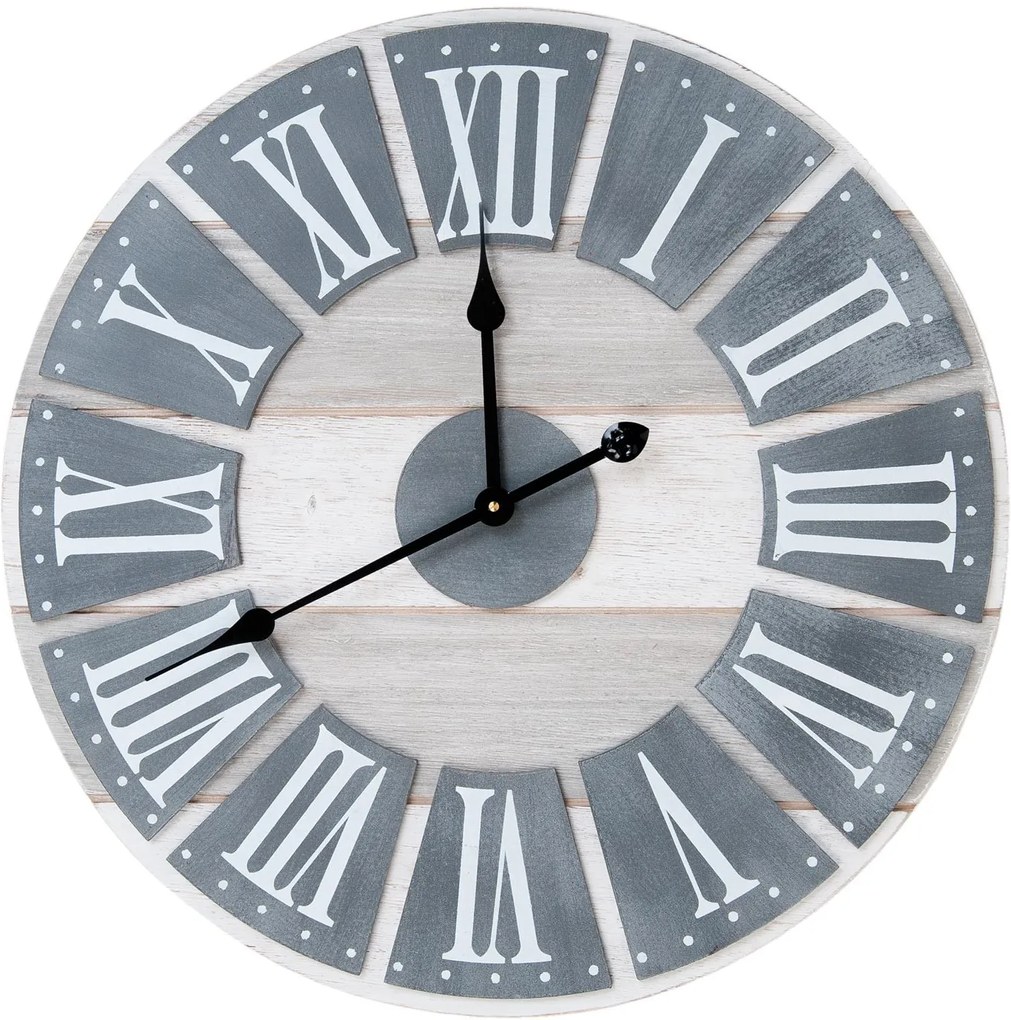 Dřevěné nástěnné hodiny - 60*5 cm Clayre & Eef