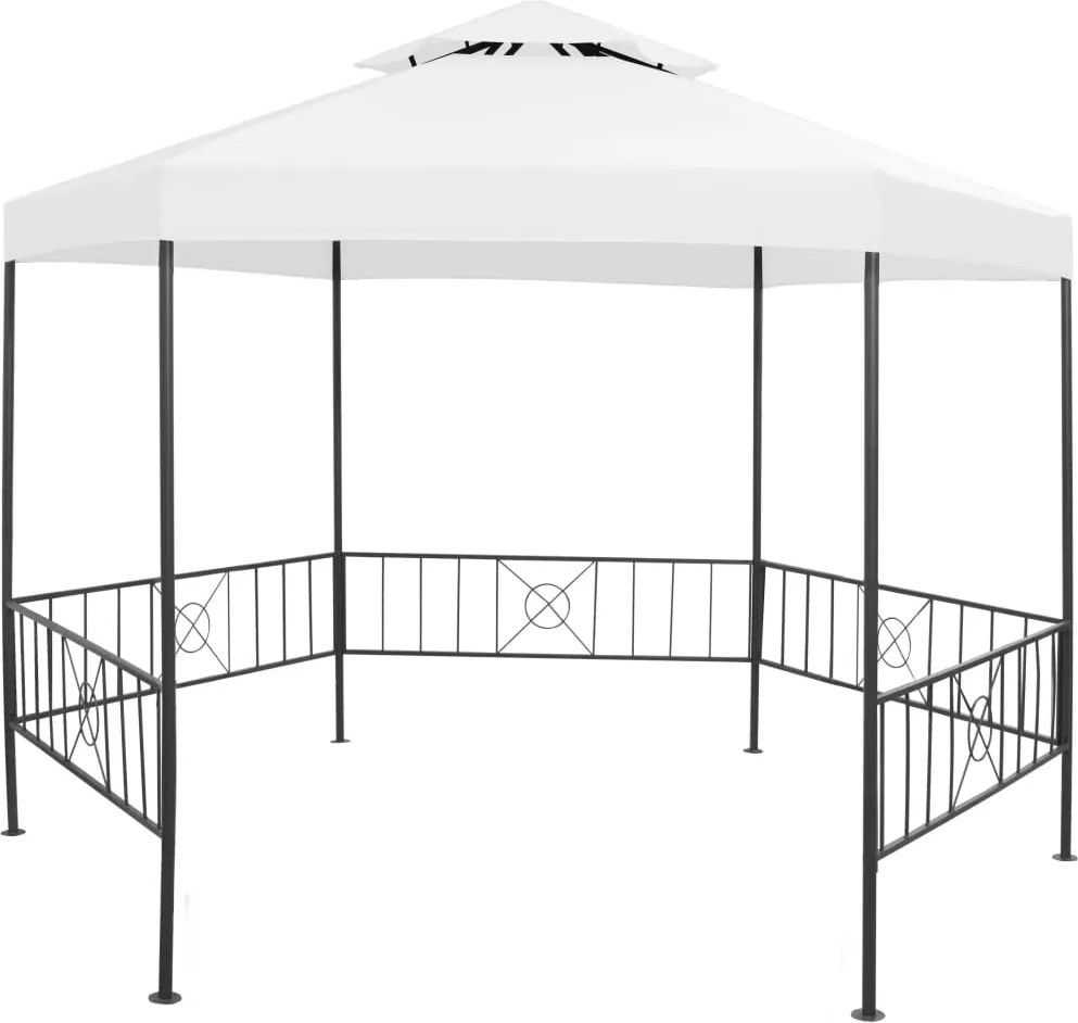Zahradní altán 323 x 275 x 265 cm bílý 180 g/m² 312233
