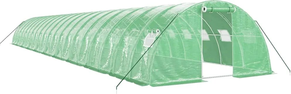 Skleník s ocelovým rámem zelený 80 m² 20 x 4 x 2 m 3188069