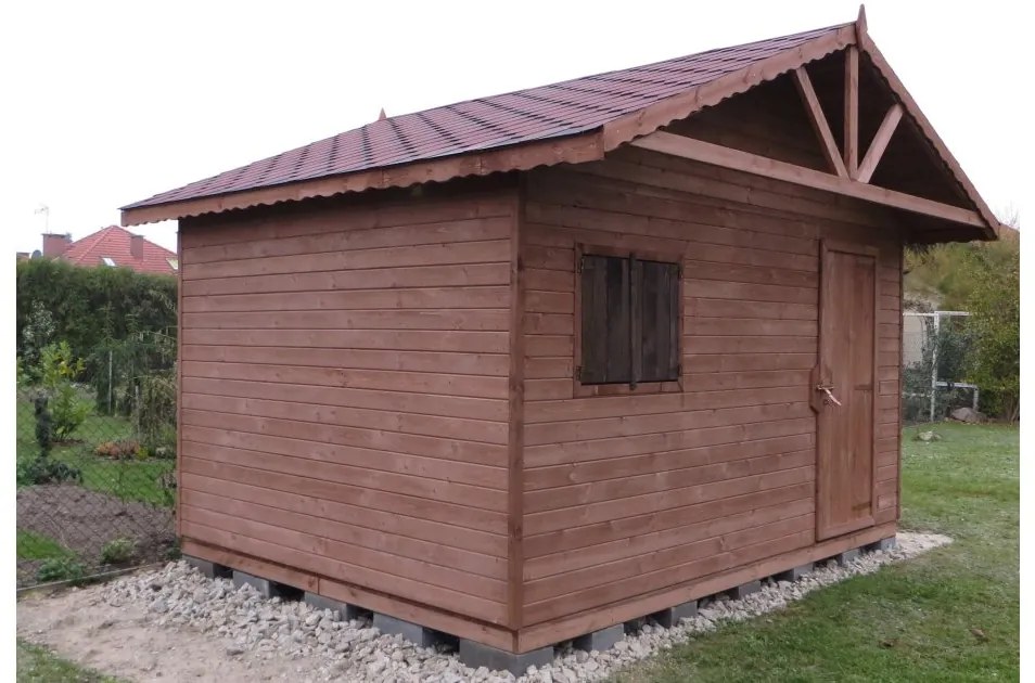 Dřevěný zahradní domek STATEK se skladem bez terasy bez montáže Osobní odběr/vlastní doprava