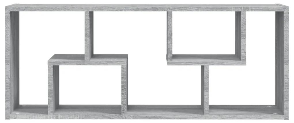Nástěnná police šedá sonoma 36 x 16 x 90 cm kompozitní dřevo