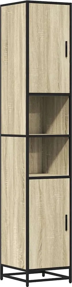 Koupelnová skříňka dub sonoma 35x37,5x188,5 cm kompozit a kov 3300881