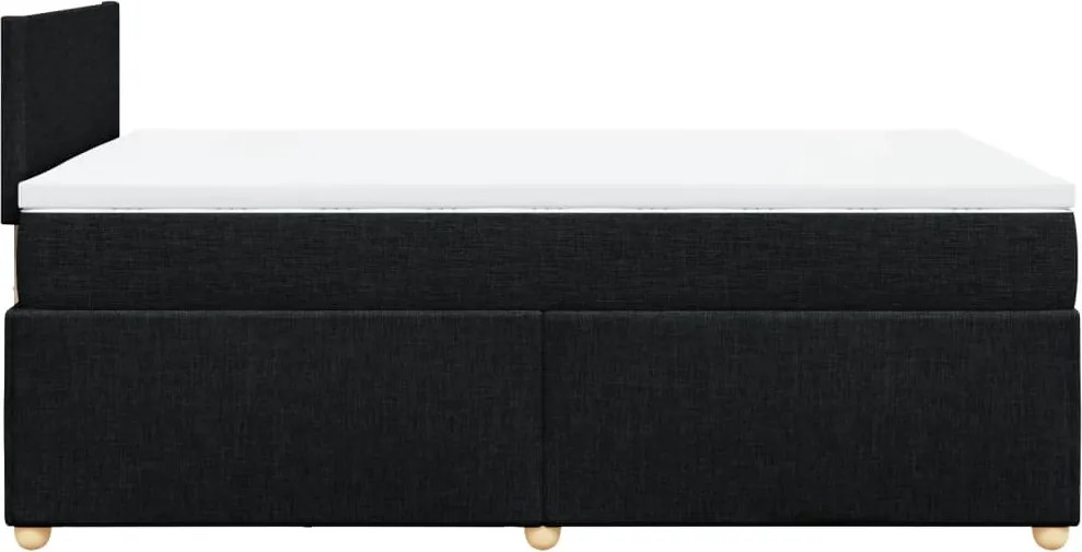 Box spring postel s matrací černá 120x190 cm textil 3288914