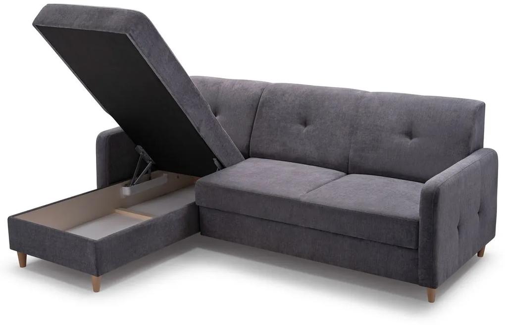 Casarredo - Komfort nábytek Rohová sedací souprava MIKOLA rozkládací s úložným prostorem, Orino 21 | Umístění rohu: roh na levé straně