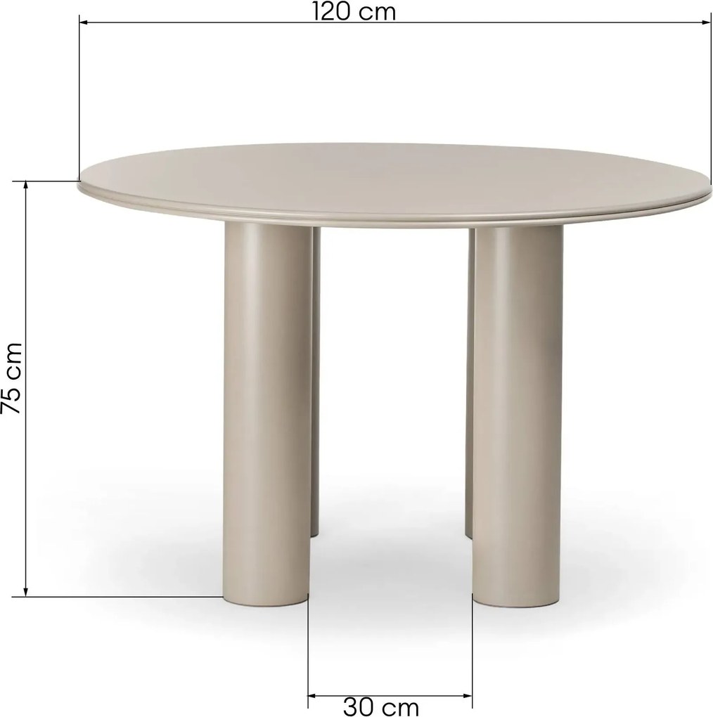 Jídelní stůl Kairo 120 cm béžový