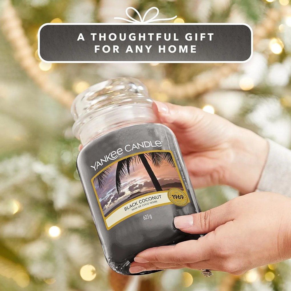 Yankee Candle vonná svíčka Classic ve skle velká Black Coconut 623 g