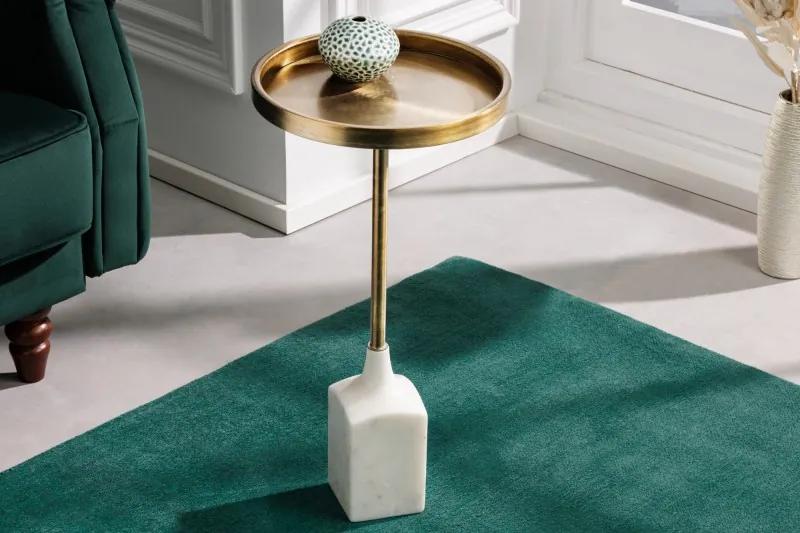 Noble Home Zlatý hliníkový odkládací stolek Trayful 54 cm