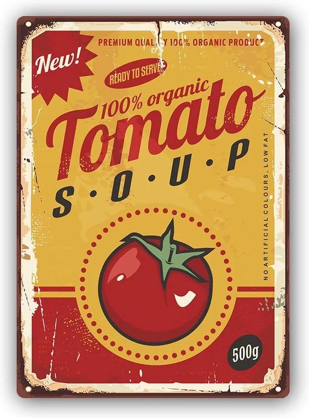 CARO Kovový obraz - Retro - Tomato 40x60 cm