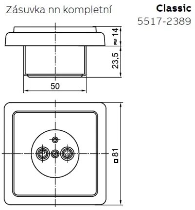 ABB Classic zásuvka béžová 5517-2389 D2