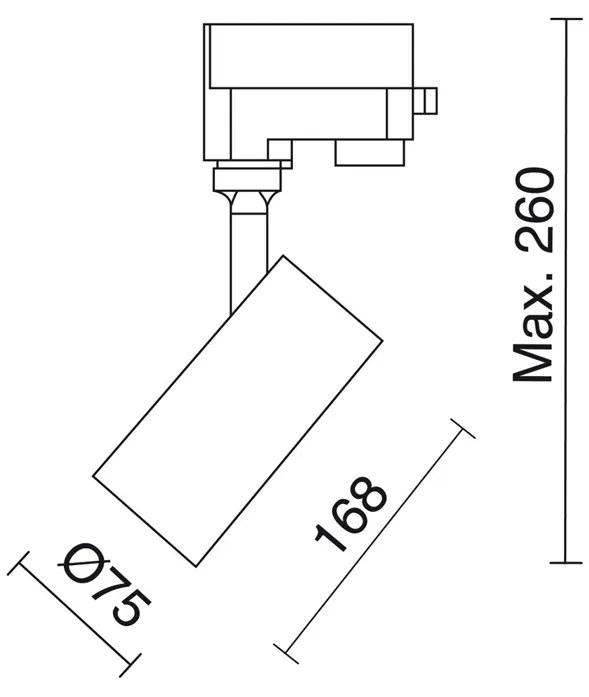 Indeluz 836B-L3121B-01 stropní bodové LED svítidlo pro lištový systém Hidra J R, bílé, 18W, 3000K, ø7,5cm