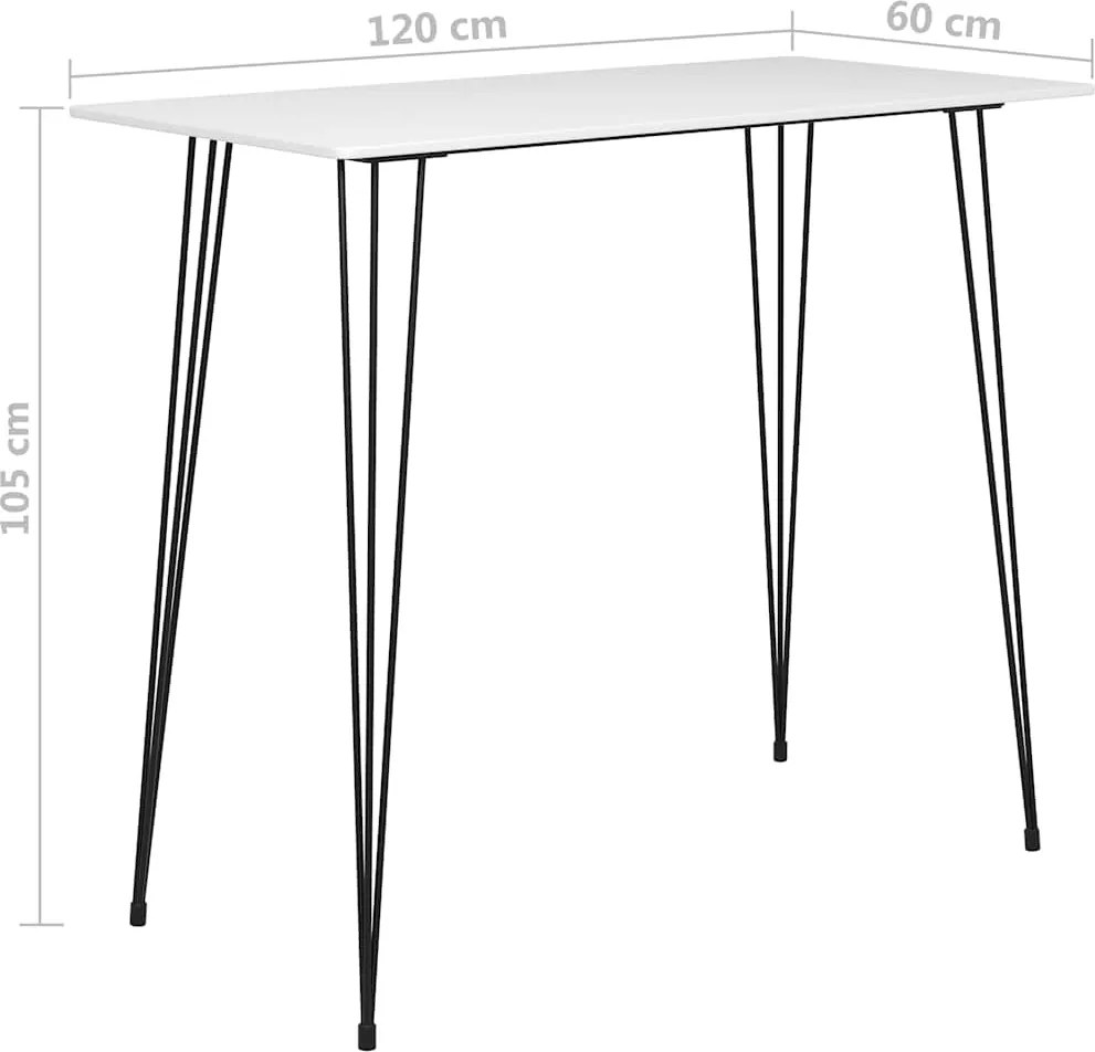 Barový stůl bílý 120x60x105 cm 248144