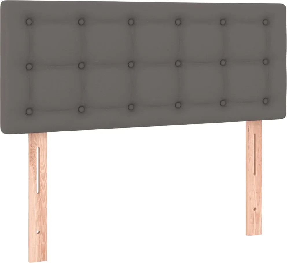 Box spring postel s matrací šedá 120x200 cm umělá kůže 3141117